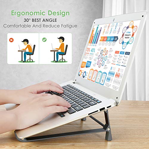 DK177 Laptop Stand,Aluminum Laptop Stand for Desk,Ventilated Ergonomic ...