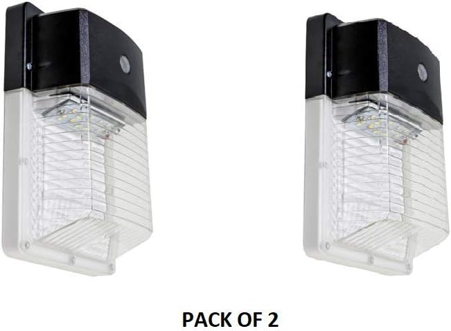 RAB Design 12 Watt Eco Wall Pack (2 Pack), Dusk to Dawn LED Wall Light ...