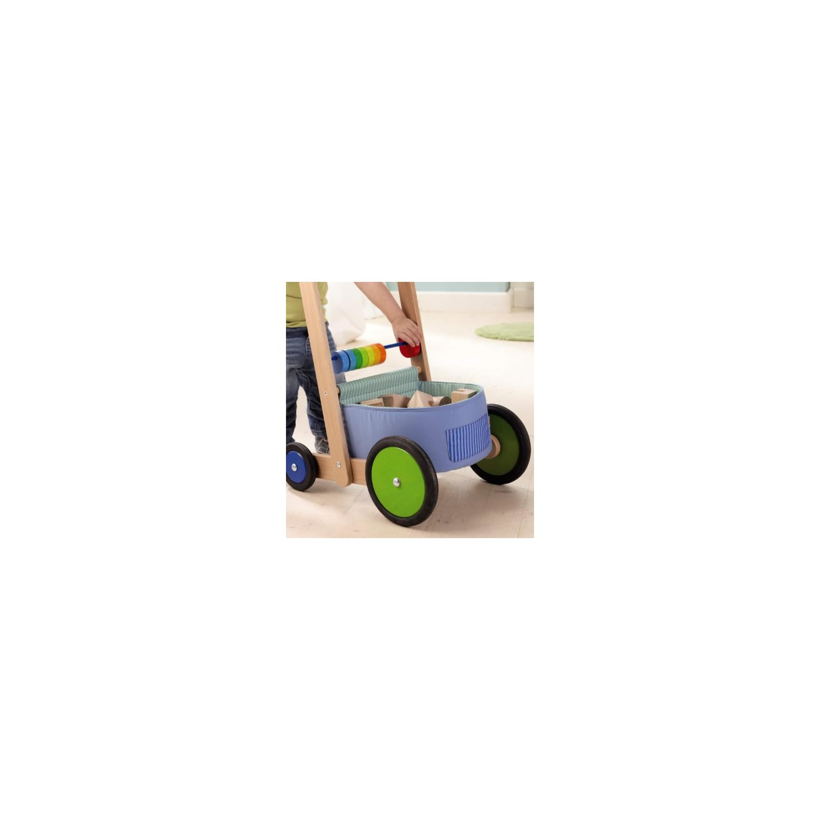 HABA Color Fun Walker Wagon - Push Toy with Wood Frame, Fabric ...