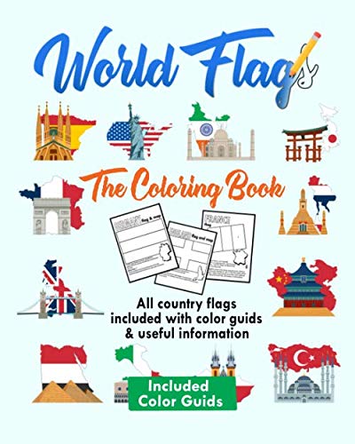 World Flags: The Coloring Book: A great geography gift for kids and ...