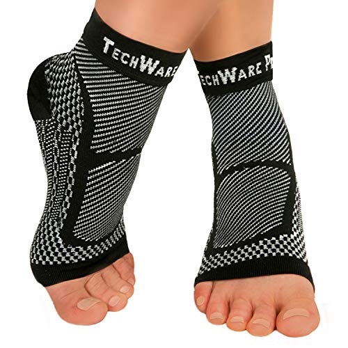 TechWare Pro Ankle Brace Compression Sleeve - Relieves Achilles ...