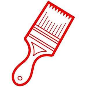 Amazon.com: Paint Brush Decal Sticker (red), Decal Sticker Vinyl Car ...