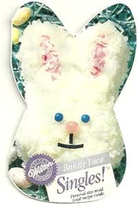 Amazon.com: Wilton Easter Bunny Face Singles Mold Cake Pan (2105-1142 ...