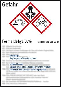 LEMAX SGA-etiqueta el formaldehído 30%, joya. Reglamento sobre ...