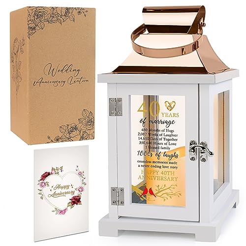 HN HAIINAA 40th Wedding Anniversary Lantern 40th Anniversary Wedding ...