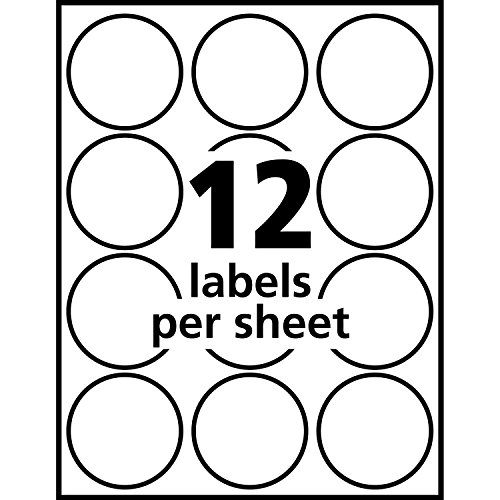 Avery Round Labels Glossy White 2 inch Size 120 Labels Great For Canning Labels And Mason 