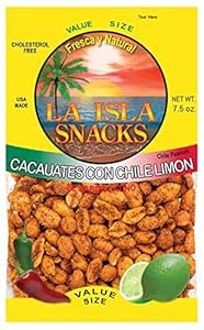 Amazon.com : Island Snacks Peanuts, Chile, 7.5-Ounce (Pack of 6 ...