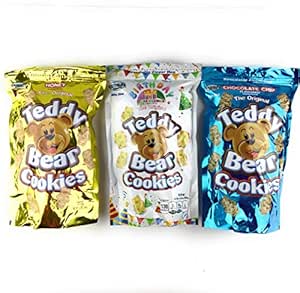 Global Brands Original Teddy Bear Cookies Bundle Of 3 - Chocolate Chip ...