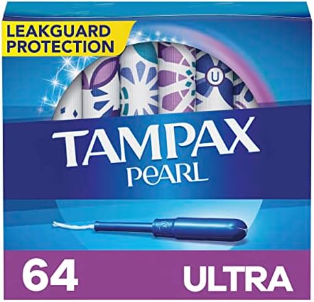 Tampax Pearl Tampons Ultra Absorbency with BPA-Free Plastic Applicator ...