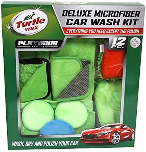 Turtle Wax Car Wash Kit - Deluxe Microfiber Platinum Series - 12 Pieces ...