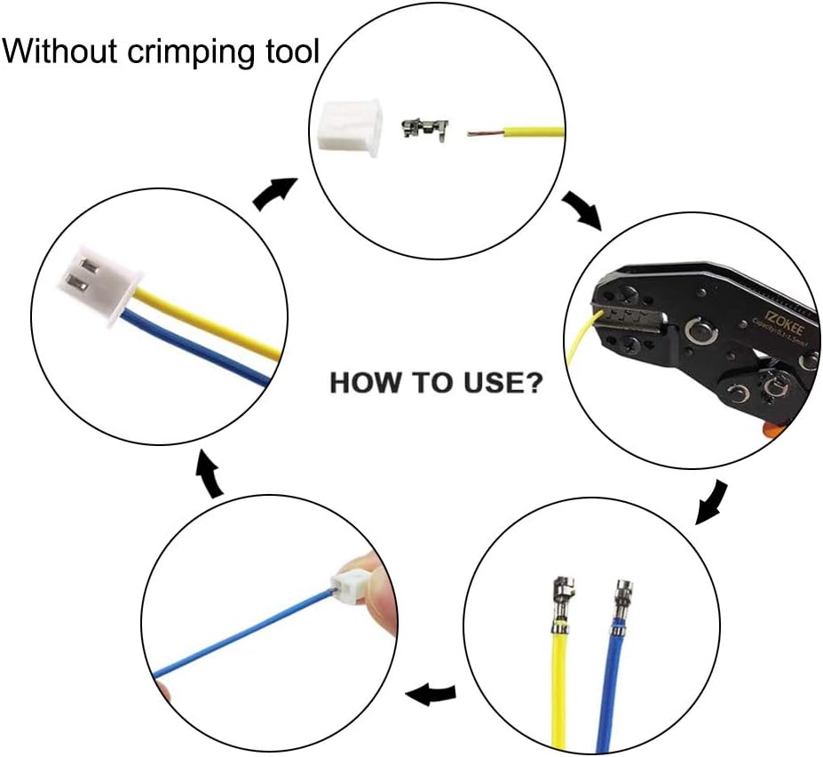 KAILEE 460PCS 2.54mm JST Kit JST Connector Kit JST-XH 2/3/4/5/6 Pin ...