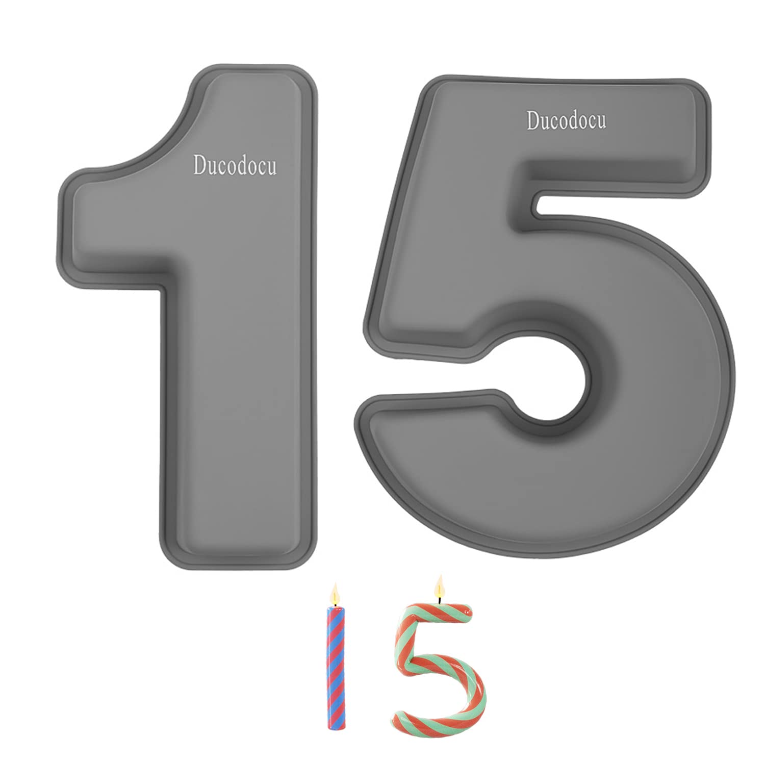 Ducodocu Silicone Number Cake Pan Large 3D Number Cake Mold Baking ...
