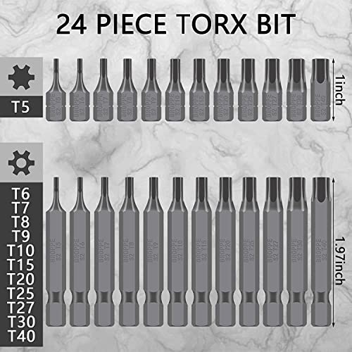 Security Torx Bit Set, Magnetic Torx Screwdriver Set, Metric Hex Torx ...