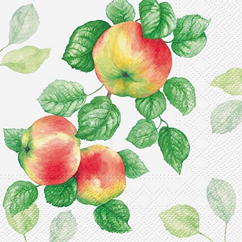 Abbott Collection 88-L-124700 Luncheon Garden Apple Napkins. 20 Pack ...