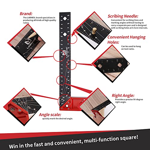 Rafter Square 7 Inch and Framing Square 12 Inch Carpenter Square Set ...