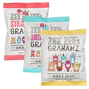 Amazon.com: Zee Zees Variety Pack Grahamz, Birthday Cake, Strawberry ...
