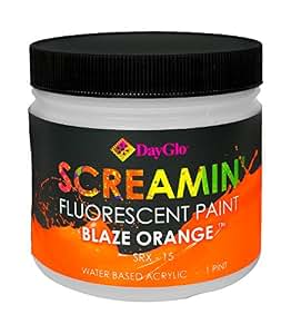 DayGlo Water Based Screamin Fluorescent Paint (Pint, Blaze Orange, SRX ...