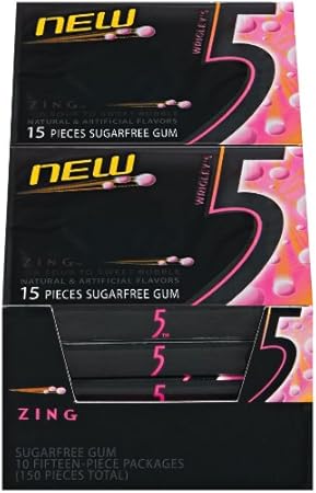 Wrigleys Wrigley's 5 Gum Kaugummi ALLE 10 SORTEN! 150 Streifen aus den ...