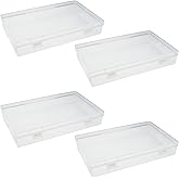 Amazon.com: Thintinick 28 Pack Rectangular Clear Plastic Storage Containers Box with Hinged Lid ...
