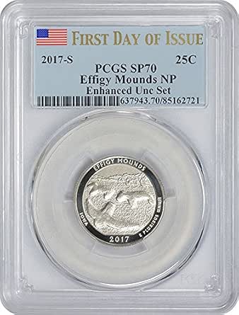 2017 S Enhanced Effigy Mounds, Iowa National Park NP Quarter SP 70 ...