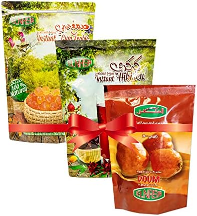 Elnasr Instant Gum Powder 150 Grams, Doum Flavoured Mix 175 Grams ...