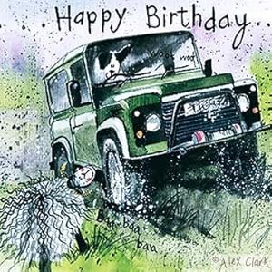 LAND ROVER DEFENDER "OFF ROADING" BIRTHDAY CARD by ALEX CLARK: Amazon ...