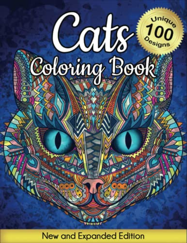 Amazon.com: Cats Coloring Book: New and Expanded Edition, 100 Unique ...
