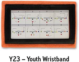 Colored Youth Football Wristbands - Wrist Coach for Quarterbacks ...