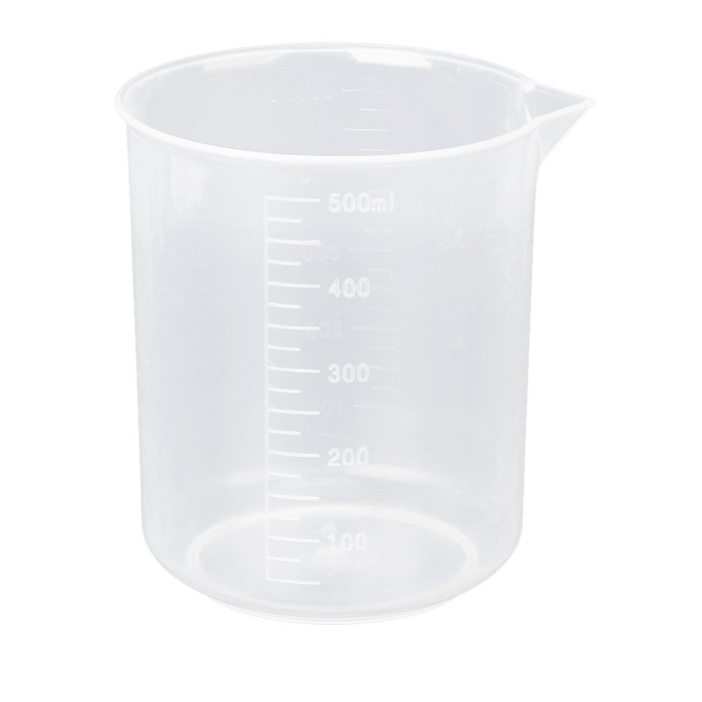 SODIAL(R) 500ml Becher Gradue en Plastique Transparent: Amazon.fr ...