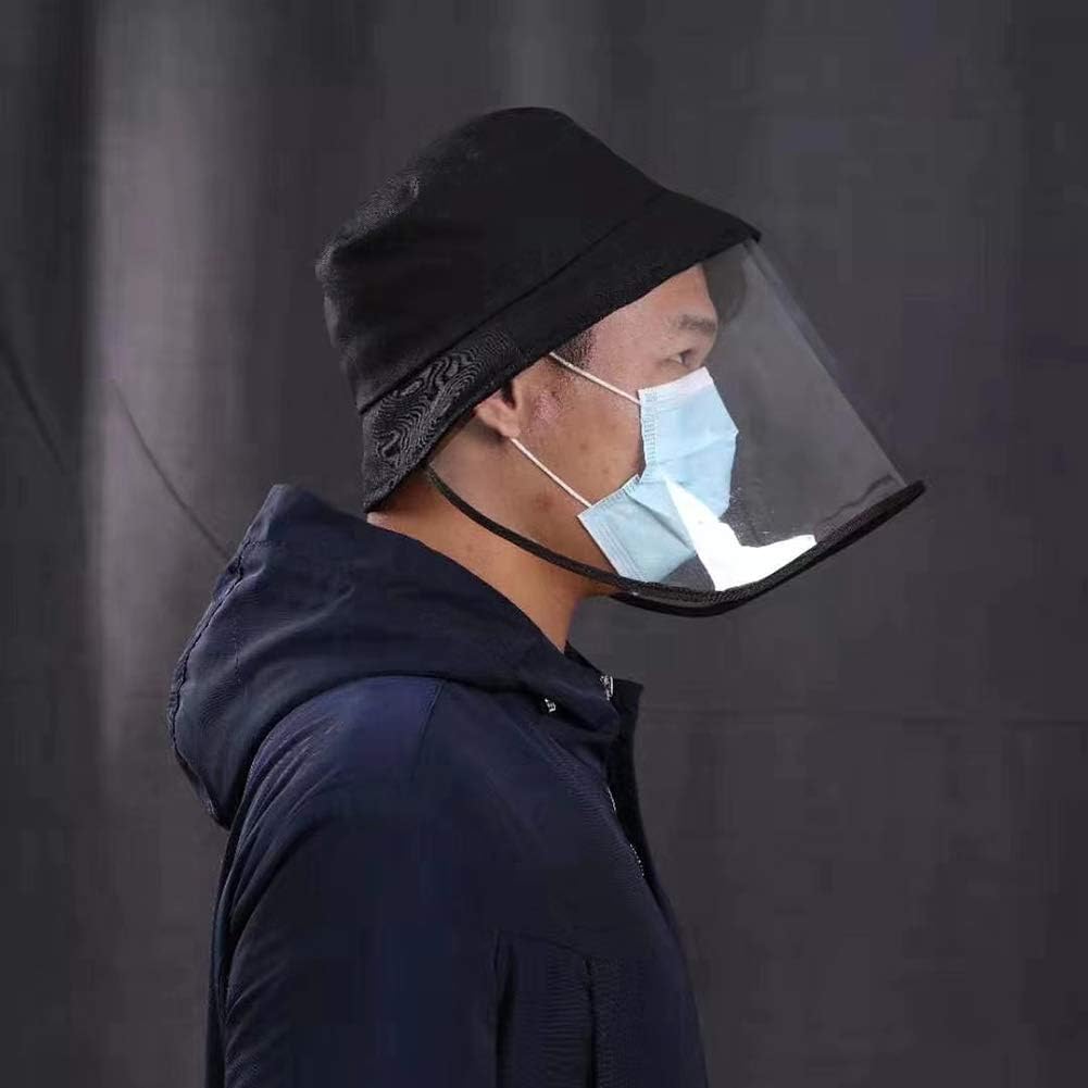 Visor is Removable Adult LAMF Black Cap with Bionic Face Shield Clear ...