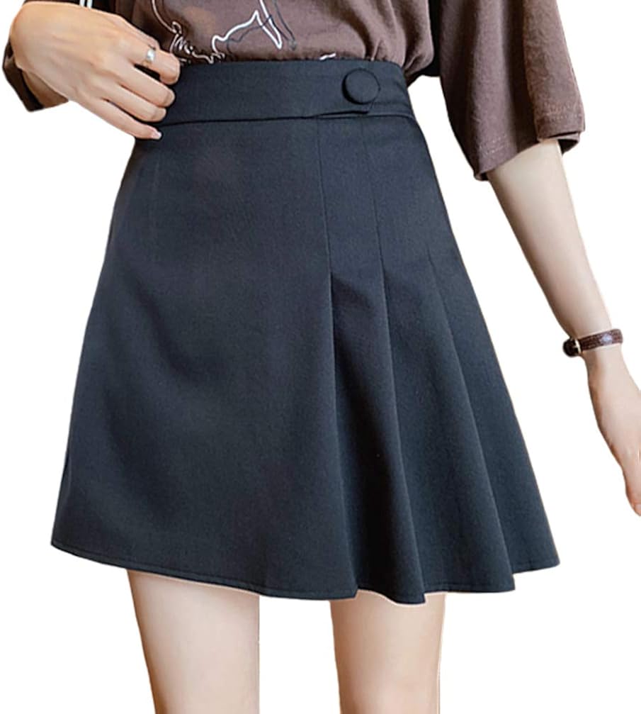 Minuoyi Women High Waist Zipper with Underpants Campus Shool Partial ...