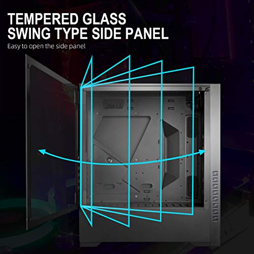GOLDEN FIELD Z20 Computer Case ATX Gaming PC Case E-ATX/ATX/ITX/M-ATX ...