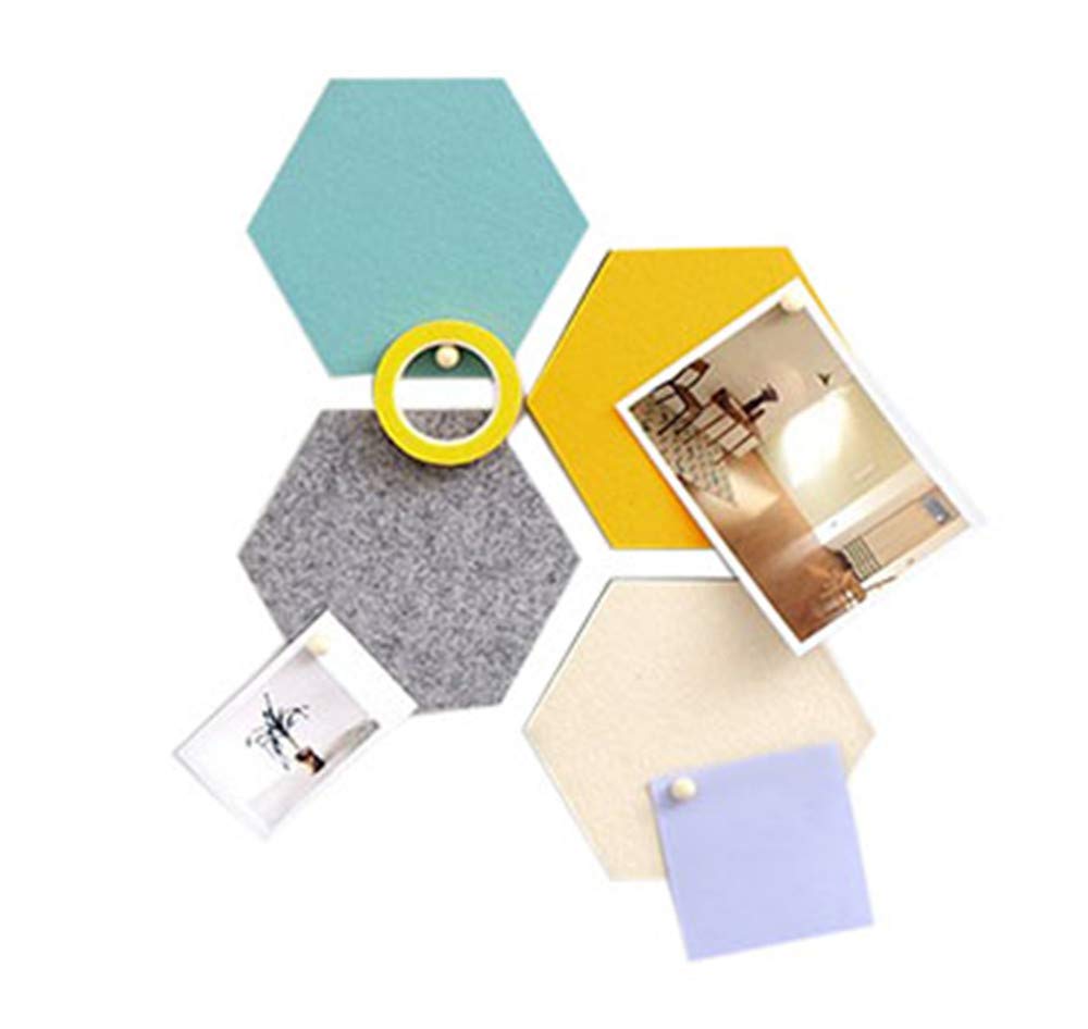 Buy Set of Felt Cork Board Tiles, Wall Bulletin Board Hexagon Square ...