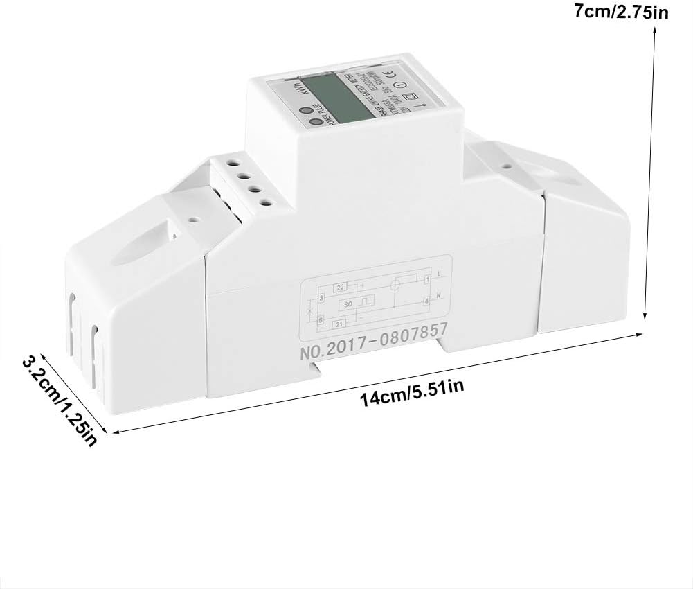 Single Phase Electric Meter – Digital LCD Single-Phase DIN-Rail ...