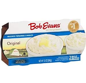 Amazon.com: Bob Evans, Mashed Potatoes Twin Pack, 12 oz : Grocery ...