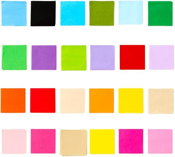 Amazon.com: Exquiss 2400 Sheets Tissue Paper Squares 2 inch Bulk 24 ...