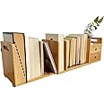 Amazon.com: ECOHOME Desktop Bookshelf Expandable with Two Drawer ...