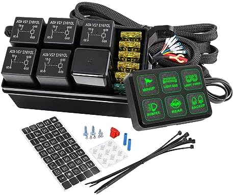 6 Gang Switch Panel, Nirider Universal Circuit Control Box Button ...