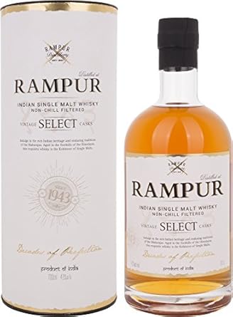 Rampur Single Malt Single Malt Whisky: Amazon.co.uk: Beer, Wine & Spirits