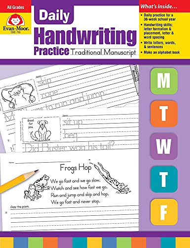 Amazon.com: Daily Handwriting Practice :Traditional Manuscript ...