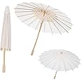 Amazon.com : Leadigol 1PCS White Paper Parasol Decorative Parasol Paper ...