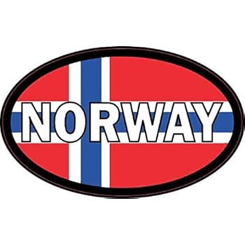 Amazon.com: StickerTalk Oval Norwegian Flag Norway Vinyl Sticker, 4 ...