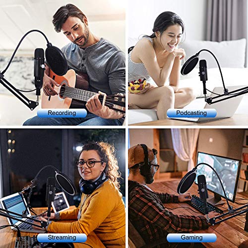 PROAR USB Microphone Condenser Computer PC Gaming Mic Podcast ...