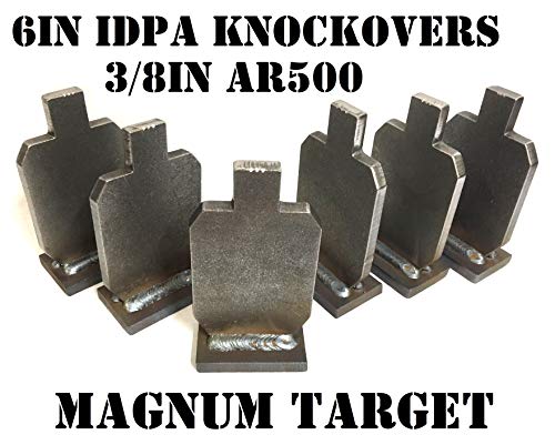 Magnum Target 6in IDPA Knock-Over Shooting Targets - 3/8in AR500 Steel ...