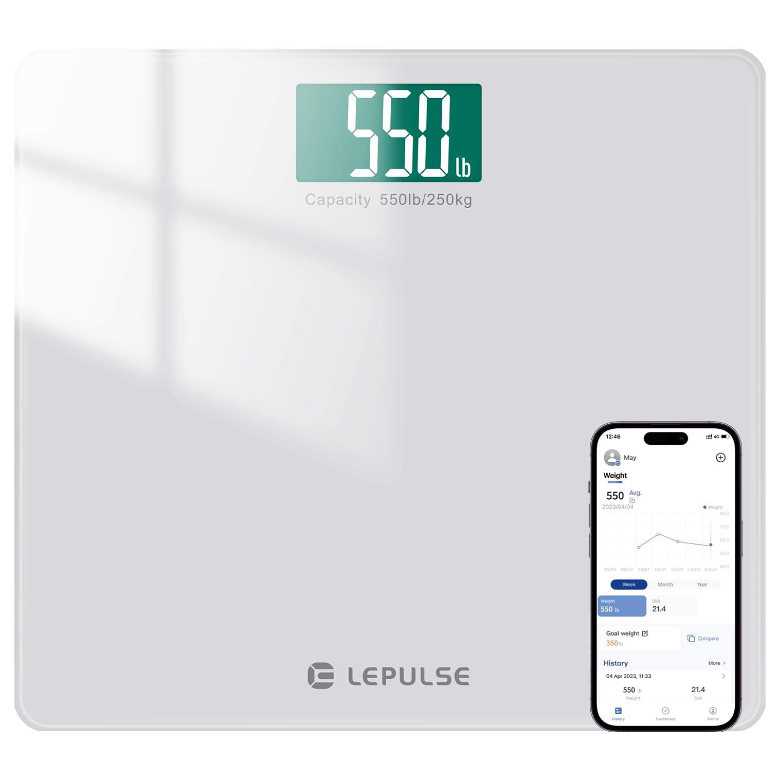 Mua Scale for Body Weight 550lbs Extra-High Capacity Digital Bathroom ...