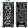 MOROVOL ATX Gaming PC Case with 4pcs RGB Fans Airflow Mid-Tower with ...