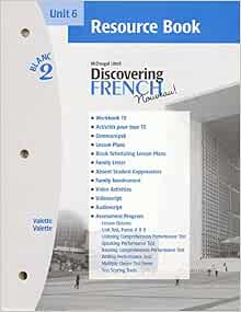 McDougal Littell Discovering French Nouveau: Resource Book Unit 6 Level ...