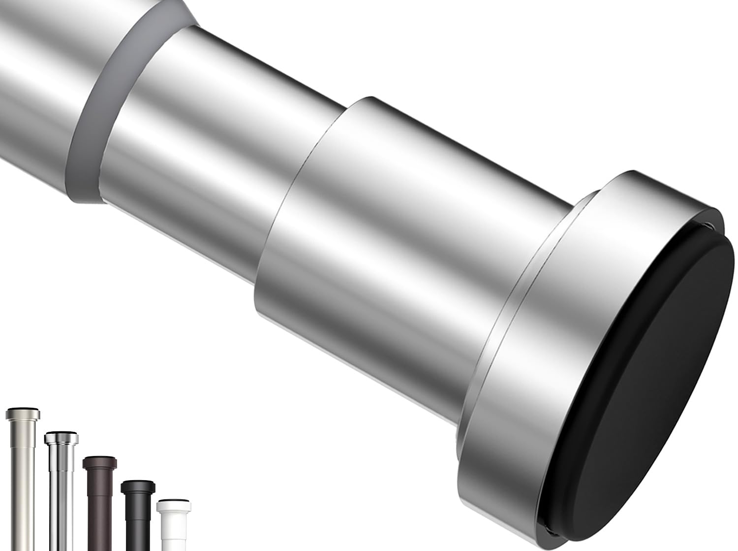 PrettyHome Shower Curtain Rod Adjustable 42-72 Inch,No Drill Spring ...