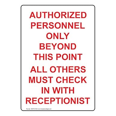 Vertical Authorized Personnel Only Beyond This Point All Others Must ...