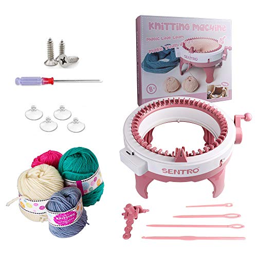 Knitting Machine, Sentro 48 Needles Smart Weaving Loom Round Spinning ...